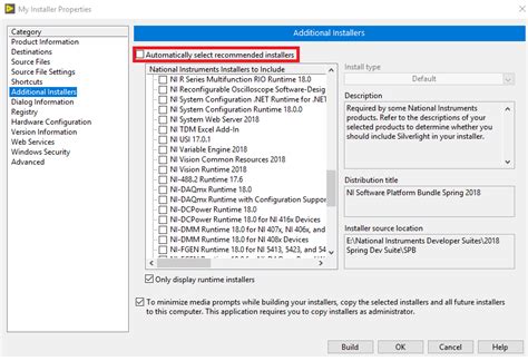 Labview Ask For Unused Drivers While Creating Installer Ni Community