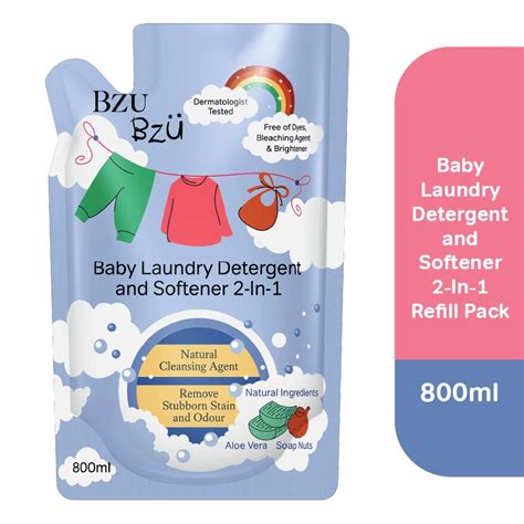BZU BZU, Baby Laundry Detergent & Softener 2IN1 Refill800ML | Watsons ...