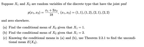 Solved Suppose X And X Are Random Variables Of The Chegg