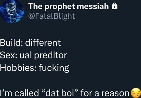 The Prophet Messiah Fatalblight Build Different Sex Ual Preditor Hobbies Fucking Im
