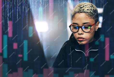 Premium Photo | Woman hacker and coding at night in cybersecurity programming or cryptocurrency ...