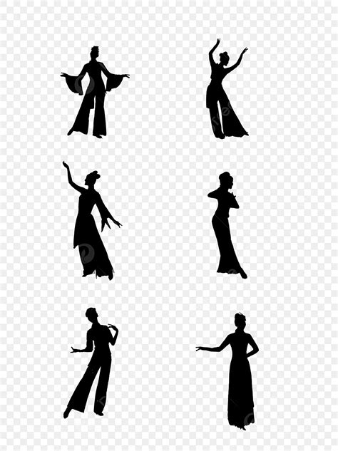 Indian Classical Dance Silhouette Vector Png Free Black Silhouette Clan Classical Dance Girl 2