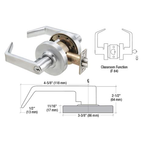 Crl Chrome Grade 1 Classroom Lever Locksets 7 Pin Sfic Canada Door Supply