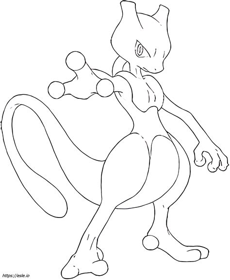 Mewtwo Pokémon Mewarnai Gambar