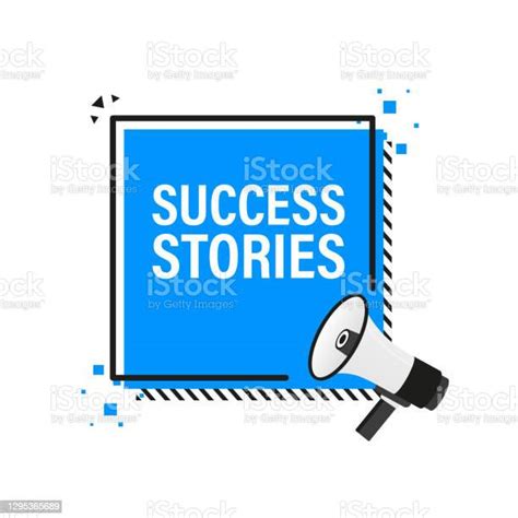 성공 사례 흰색 배경에 3d 스타일로 메가 폰 블루 배너 벡터 그림입니다 개념에 대한 스톡 벡터 아트 및 기타 이미지 개념 개발 개성 개념 Istock