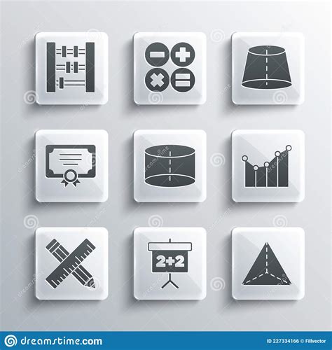 Set Chalkboard Geometric Figure Tetrahedron Graph Schedule Chart Diagram Cylinder Crossed