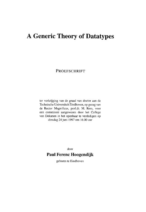 pdf a generic theory of datatypes