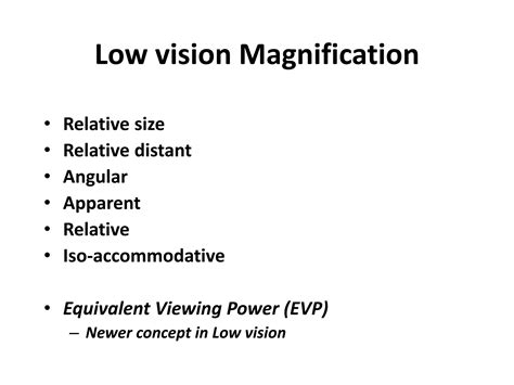 Calculation Of Magnification In Low Vision Pptx Eye And Vision Conditions Diseases And Calculation Of Magnification In Low Vision Pptx Eye And Vision Conditions Diseases And