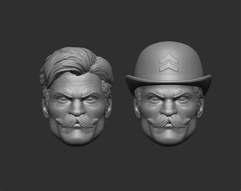 Stl File Dum Dum Dugan Headsculpt For Action Figures・3d Printable Model To Download・cults