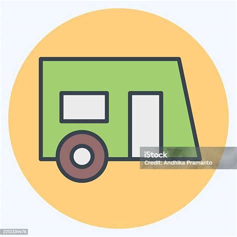 아이콘 캐러밴 전송 기호와 관련이 있습니다 색상 메이트 스타일 디자인 편집 가능 0명에 대한 스톡 벡터 아트 및 기타 이미지 0명 건축물 공장 산업 건물 Istock