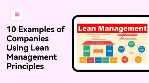 10 examples of companies using lean management principles