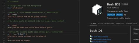 quote termination confused by char and interpolated vars not