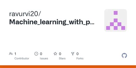 Github Ravurvi Machine Learning With Python