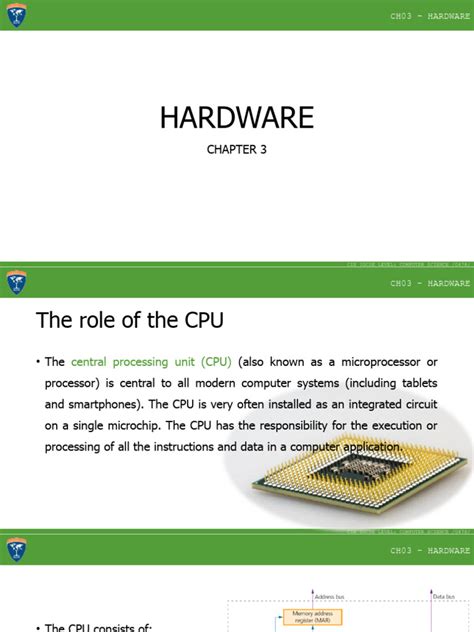 Ch03 Hardware Pdf Computer Data Storage Central Processing Unit