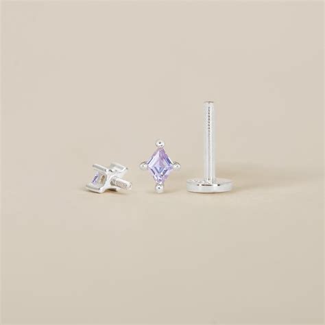 Alexandrite Cut Flat Back Earrings June Birthstone Eyrful Eyrful