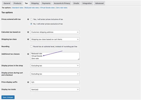 How To Configure Specific Tax Setups In Woocommerce Documentation Woocommerce