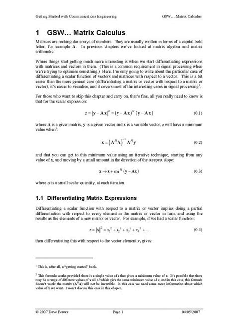 19 matrix calculus pdf files download free collection files