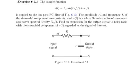 Solved Exercise 6 5 1 The Sample Function X T Ac Chegg Com