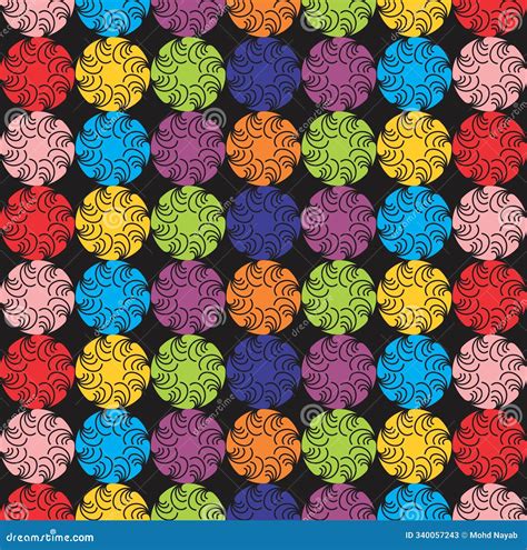 Seamless Pattern With Geometric Pattern Stock Illustration