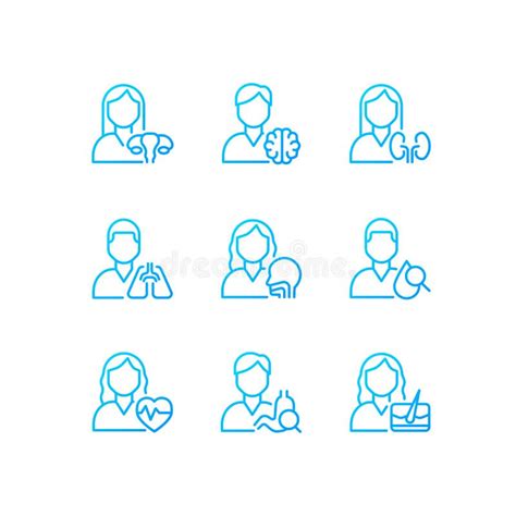 Hospital Services Pixel Perfect Gradient Linear Vector Icons Set Stock