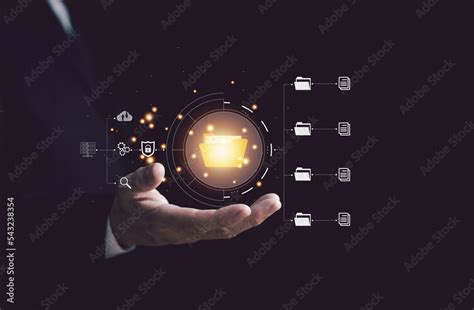 Document Management System Concept DMS Digital Document Storage Store Shared Access To Use