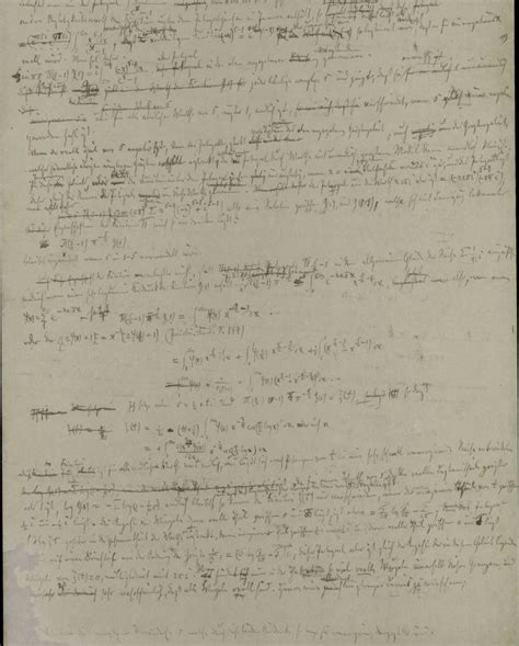 Mathematics Manuscript Bernhard Riemann