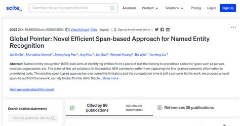 global pointer novel efficient span based approach for named entity