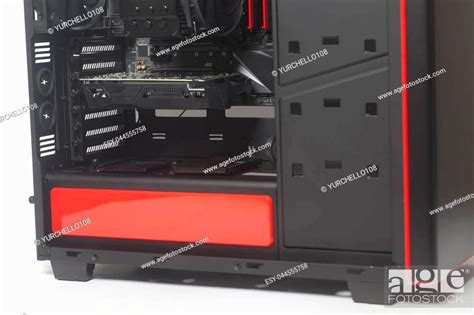 desktop system unit computer case isolated on a white background stock