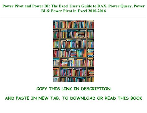 Bestsellers Read Book Pdf Power Pivot And Power Bi The Excel Users Guide To Dax Power