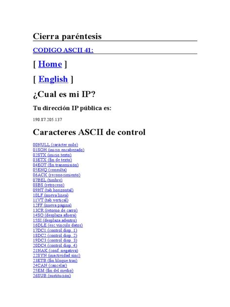 Codigo Ascii Pdf Comillas Ascii