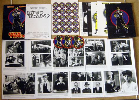 “dick Tracy” Original Press Kit With 9 Black And White Stills Pastposters