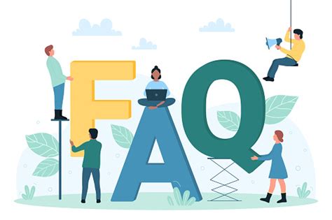 자주 묻는 질문 Faq 편지를 들고 노트북을 사용하는 호기심 많은 작은 사람들 인포그래픽에 대한 스톡 벡터 아트 및 기타 이미지 인포그래픽 질의응답 개념 Istock