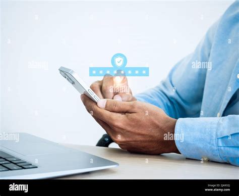 Two Factor Authentication Concept Virtual Safety Shield Icon While