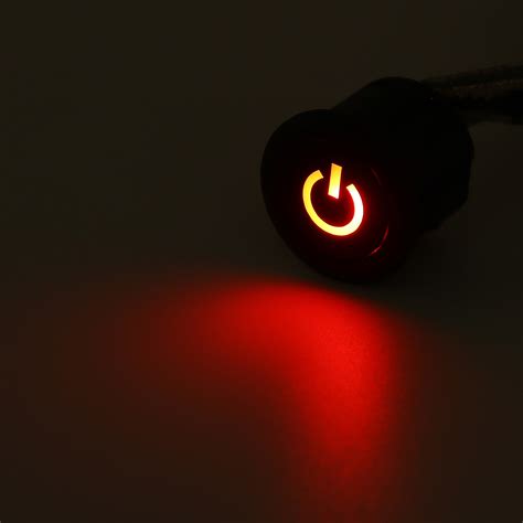 DC 12V 22mm Auto Car LED Autolock Power Button Plastic Push Button ON Off Light Switch Alexnld Com