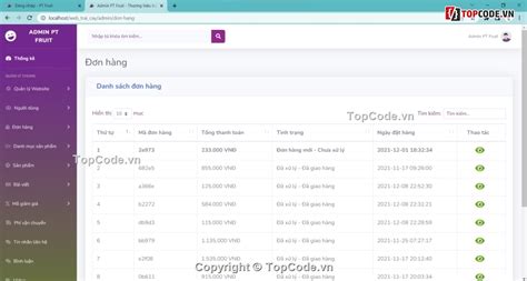 Full Code Webstie Bán Trái Cây Online Laravel Mô Hình Mvc Với Mysql