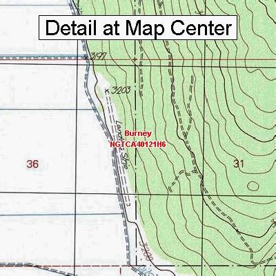 Usgs Topographic Quadrangle Map Burney California