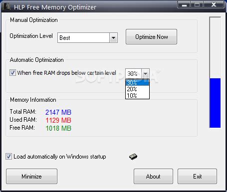 HLP Free Memory Optimizer Download Free Windows 1 2 Softpedia