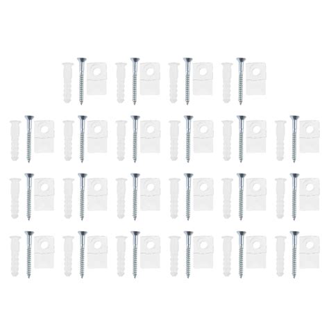 22 Sets Plastic Glass Frame Clips Attachment Hanger Mirror Fixation