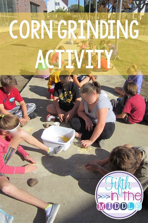 Native American Corn Grinding Activity Fifth In The Middle