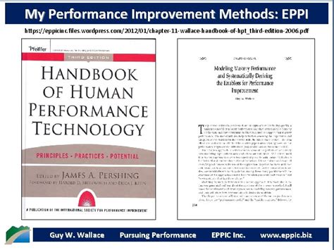 My Performance Improvement Methods Eppi I Created My
