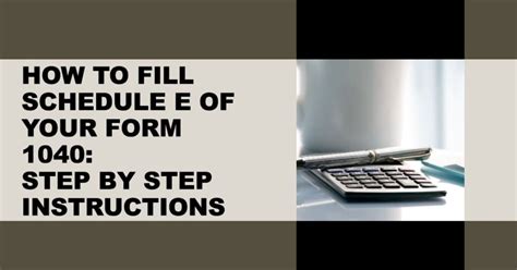 Schedule E Instructions How To Fill Out Schedule E In 2024