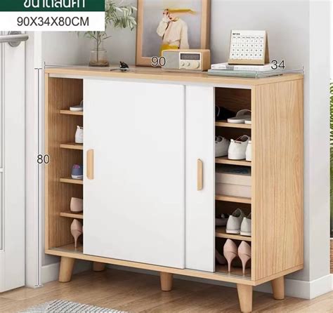 ตู้เก็บรองเท้าไม้ มินิมอล 🥨🧸 🏷 โต๊ะเครื่องแป้งเกาหลี