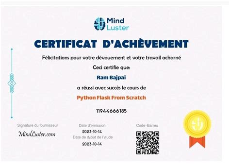 Ram Bajpai On Linkedin Pythonflask Certification Webdevelopment Pythonprogramming