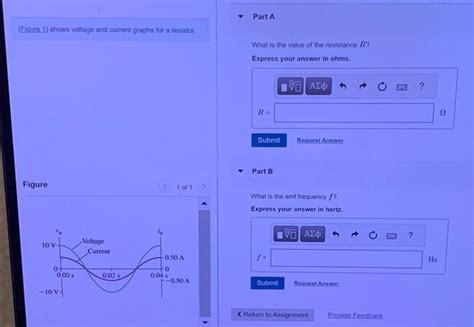 Solved Figure Shows Voltage And Current Graphs For A Chegg Com