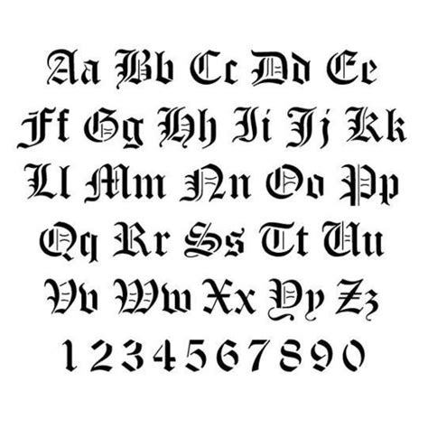 Tattoo Lettering Fonts Alphabet