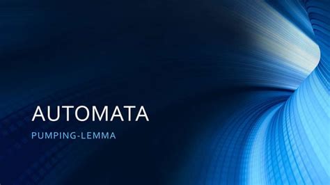 pumping lemma theory of automata pptx programming languages computing