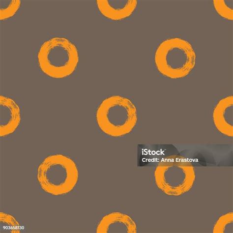 반복된 동그라미 그려 거친 브러쉬 간단한 완벽 한 패턴입니다 0명에 대한 스톡 벡터 아트 및 기타 이미지 0명 갈색 거친 Istock
