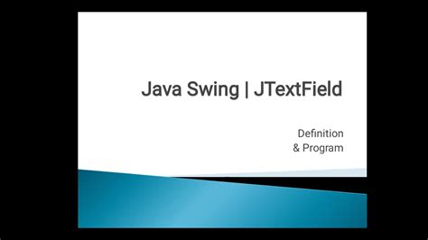 Java Swingjtextfield Defination And Program Youtube