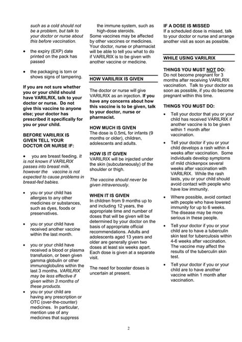 Varilrix Cmi Version40 Pdf Infectious Diseases Diseases And