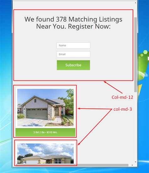 Html How To Align Col Md 4 With Col Md 12 For Any Device Stack Overflow
